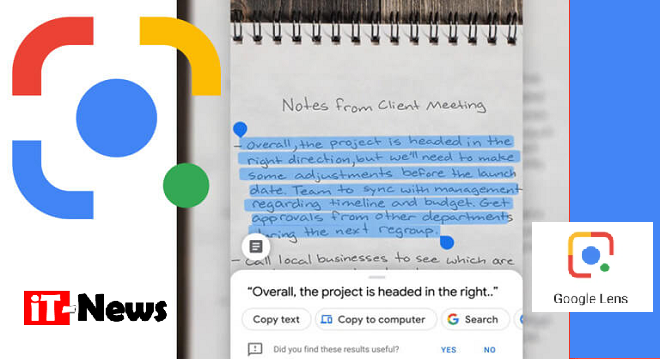 Impressionnant ! Google Lens transforme la photo d'un texte (en un ...